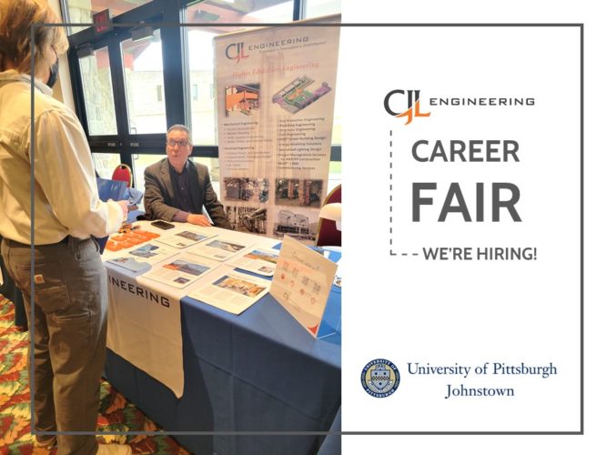 CJL Engineering Attends University of Pittsburgh at Johnstown's 2022 Career Fair - CJL Engineering